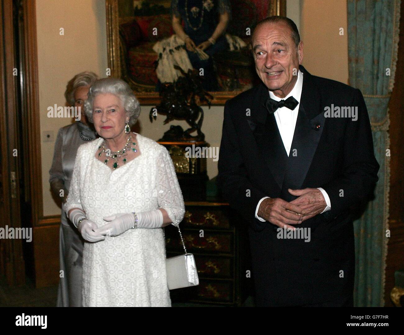 Britain's Queen Elizabeth II with France's President Jacques Chirac ...