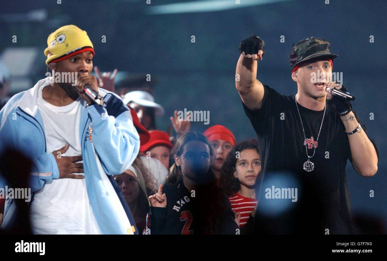 Eminem performs live on stage during the 11th annual MTV Europe Music ...