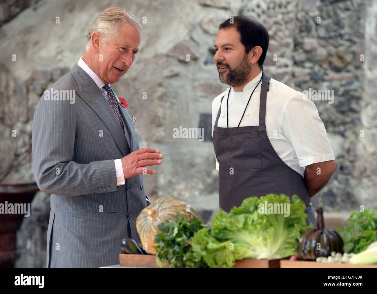 The Prince of Wales meets famous Mexican chief Enrique Olvera during a ...