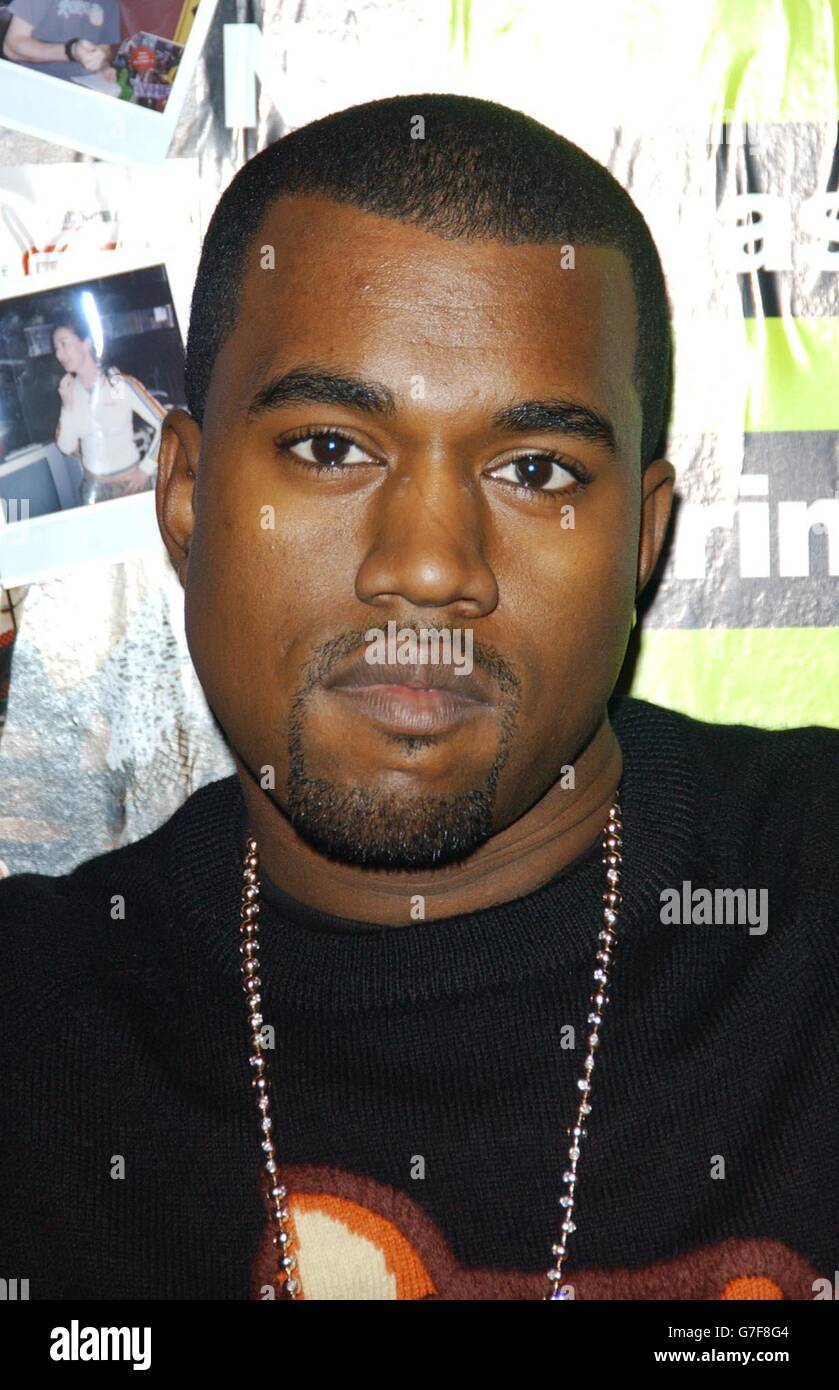 Hip-hop artist Kanye West during his guest appearance on MTV's TRL ...