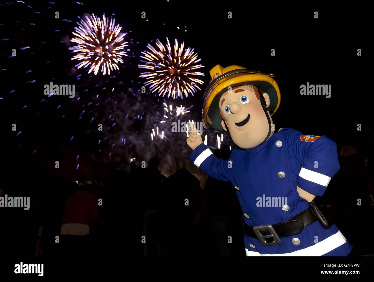 Fireman Sam Bonfire Night 2014 Stock Photo - Alamy