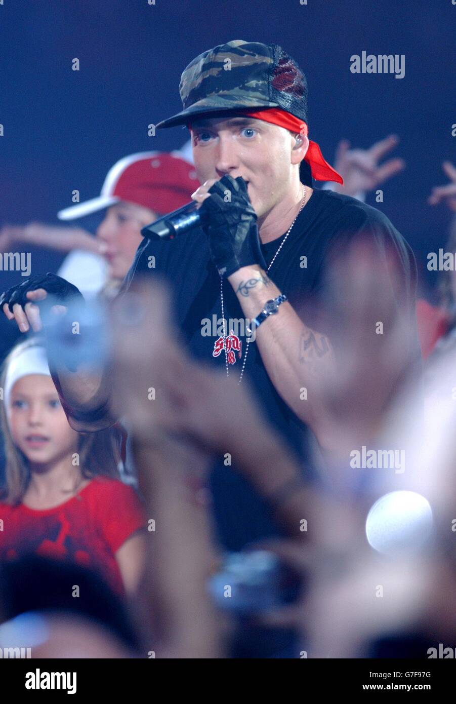 Eminem during the 11th annual MTV Europe Awards 2004 at the Tor di ...