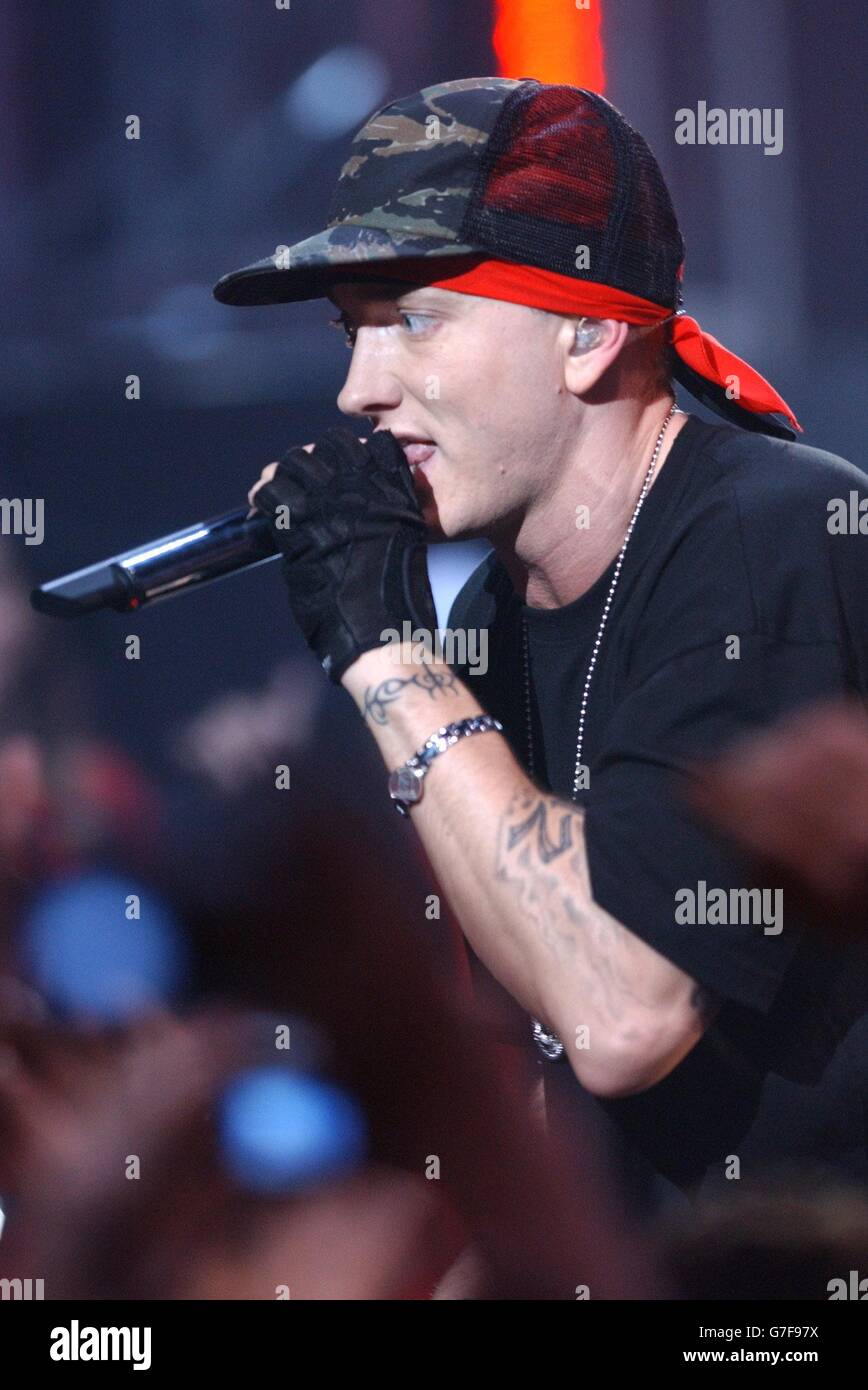 Eminem during the 11th annual MTV Europe Awards 2004 at the Tor di ...