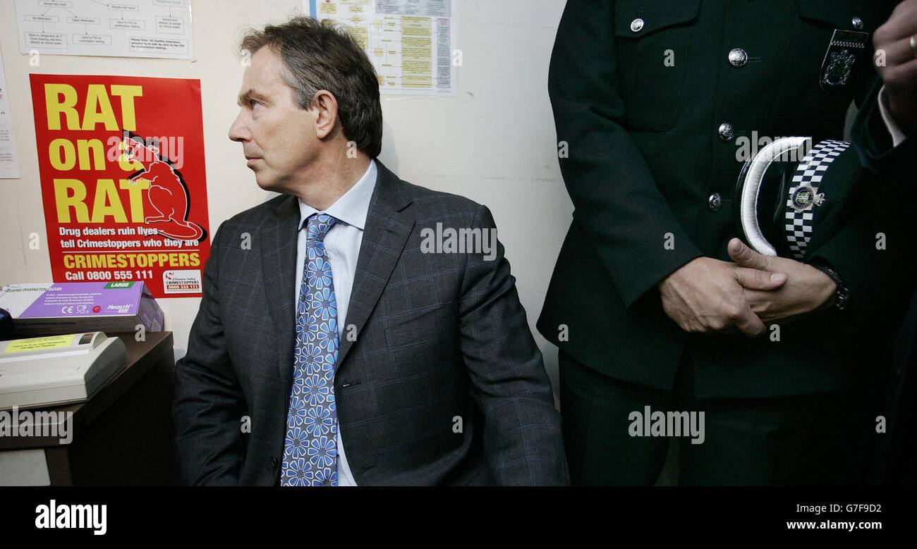 Tony Blair - Slough Police Station Stock Photo, Royalty Free Image ...