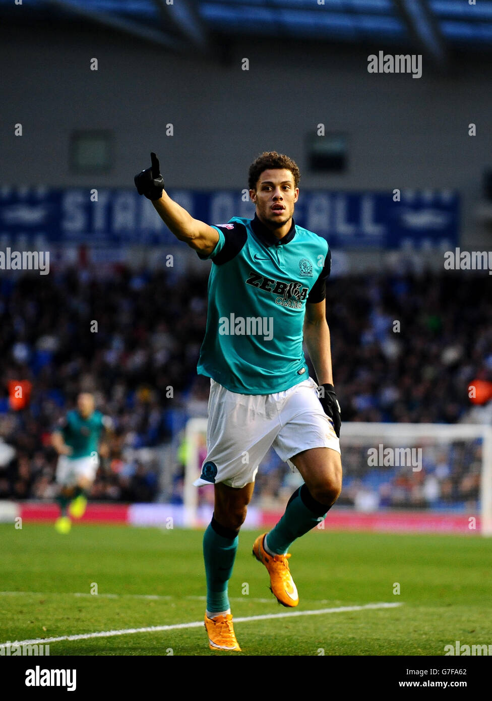 Blackburn Rovers' Rudy Gestede celebrates after scoring to make the ...