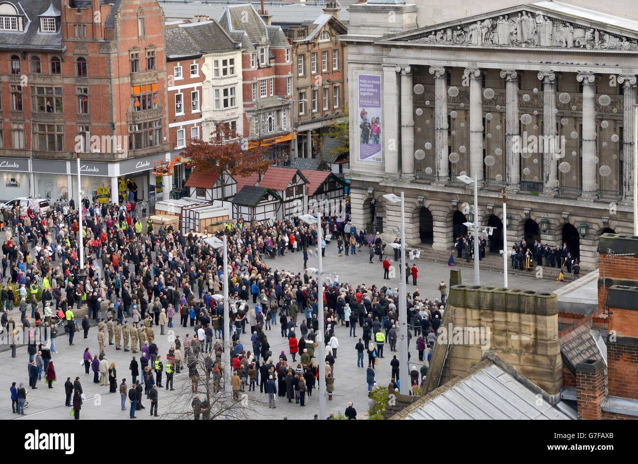Crowds gathered as Nottingham falls silent in memory of those who lost ...