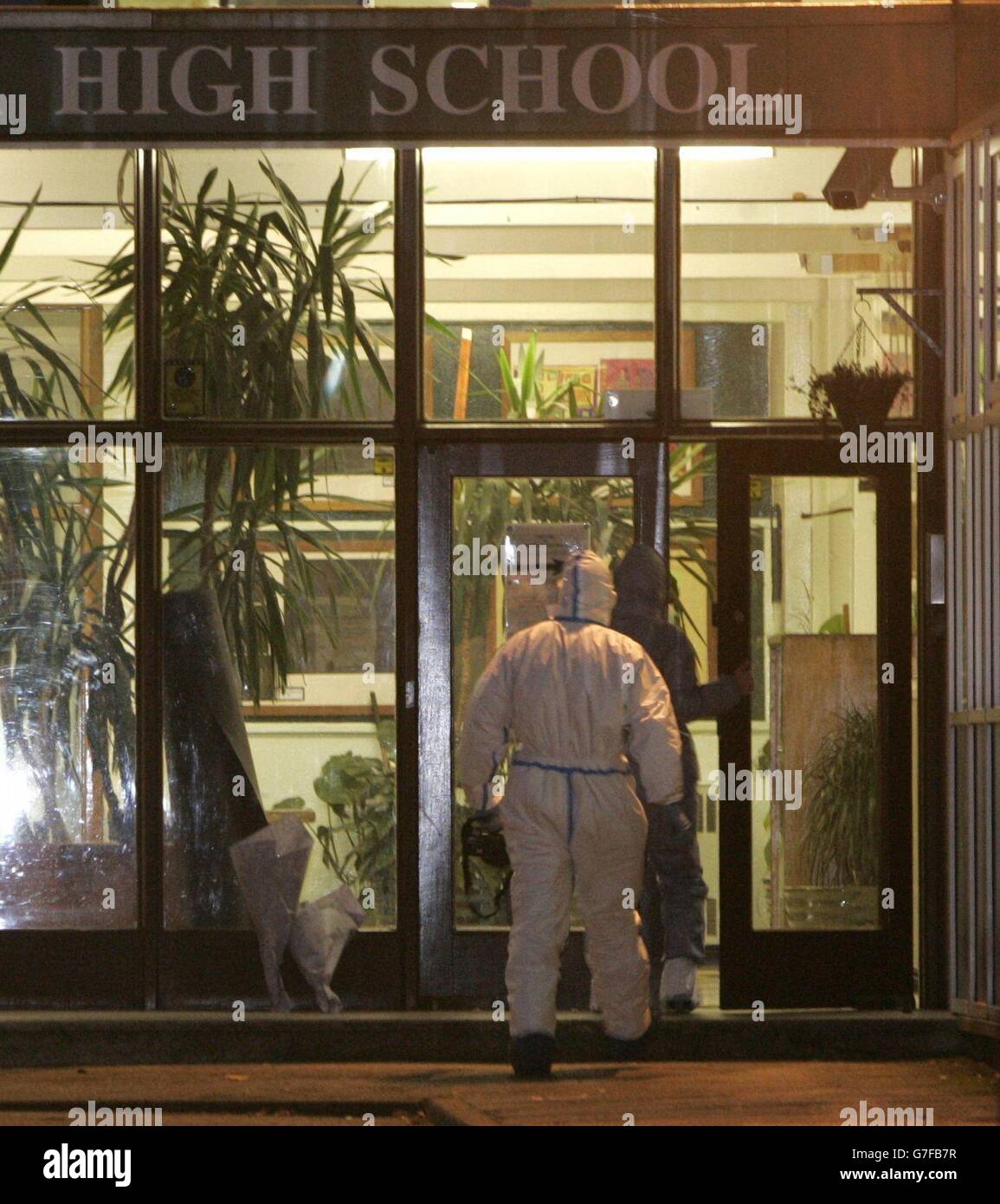 Police broadoak comprehensive school in partington hi-res stock ...