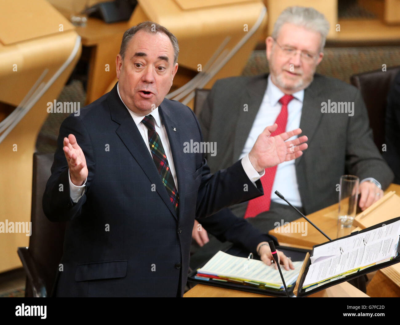 Scotland's First Minister Alex Salmond during his last FMQs at the ...