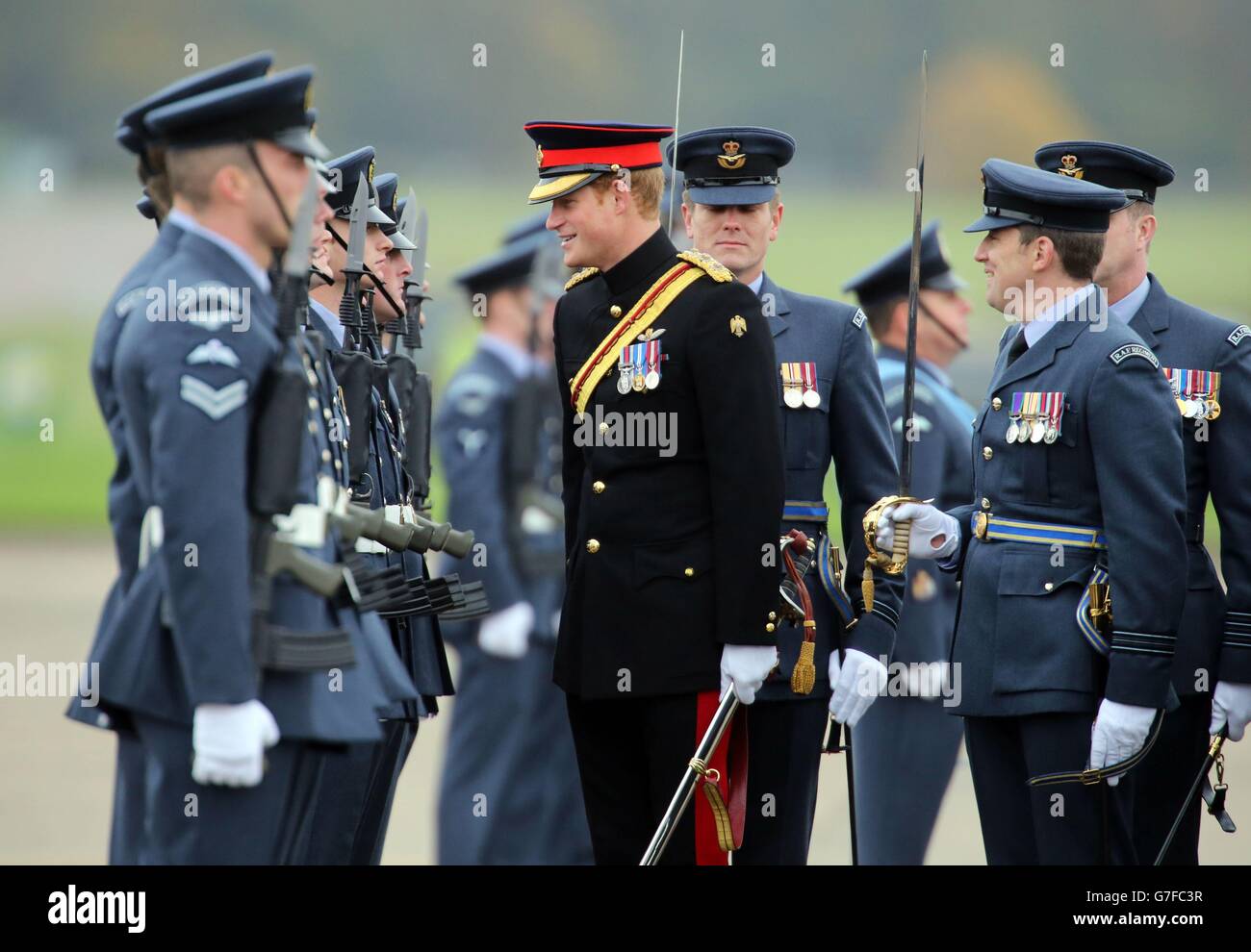 Prince Harry, Honorary Air Commandant, inspects 26 Squadron RAF ...