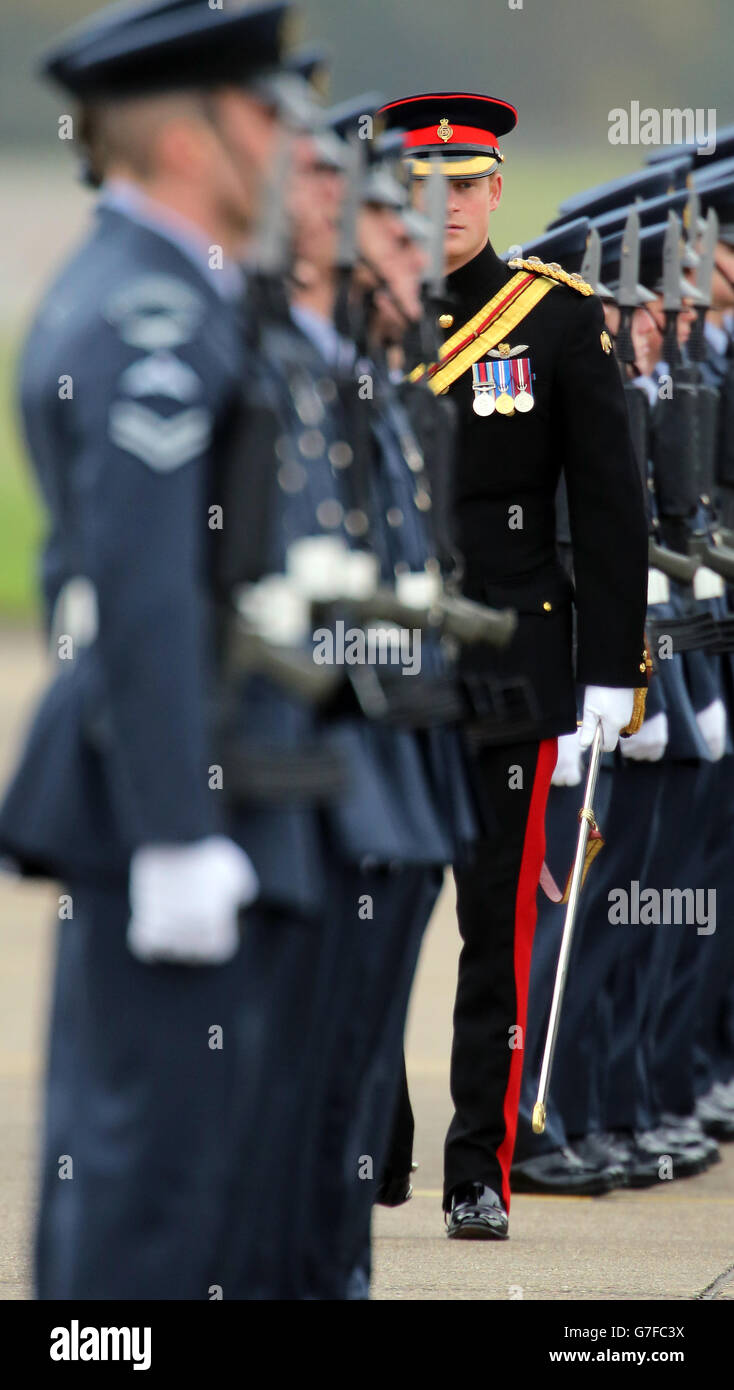 Prince Harry, Honorary Air Commandant, inspects 26 Squadron RAF ...