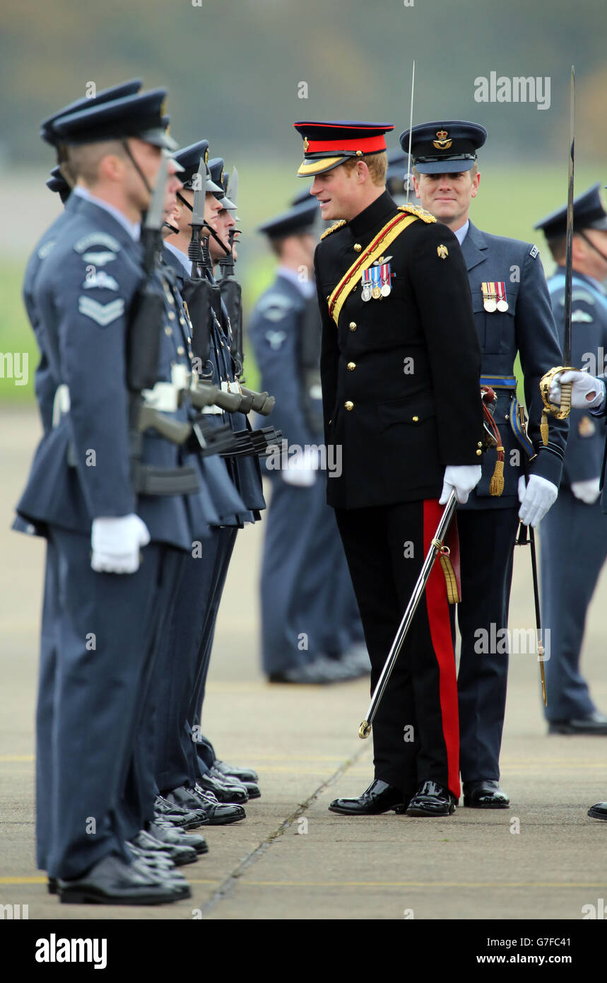 Prince Harry, Honorary Air Commandant, inspects 26 Squadron RAF ...