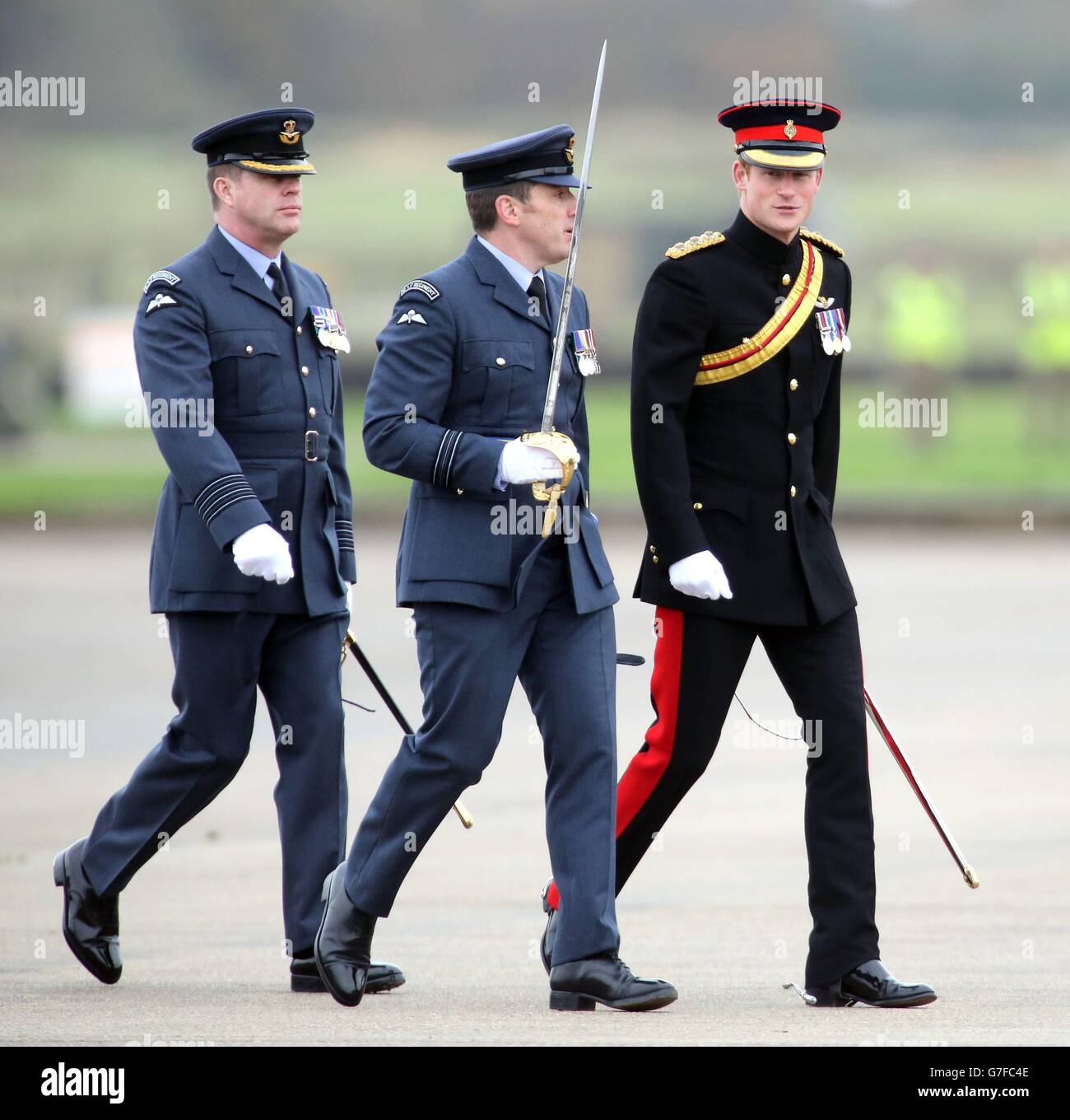 Prince Harry, Honorary Air Commandant, before presenting 26 Squadron ...