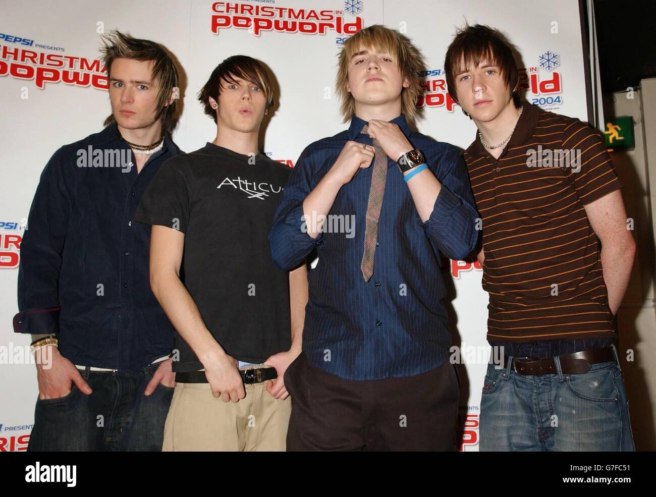 Pop group McFly pose for photographers during an afternoon rehearsal ...
