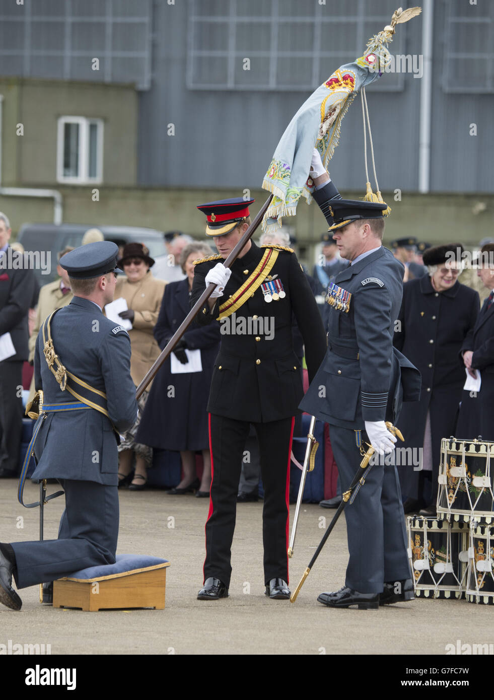 Prince Harry, Honorary Air Commandant, presents 26 Squadron RAF ...