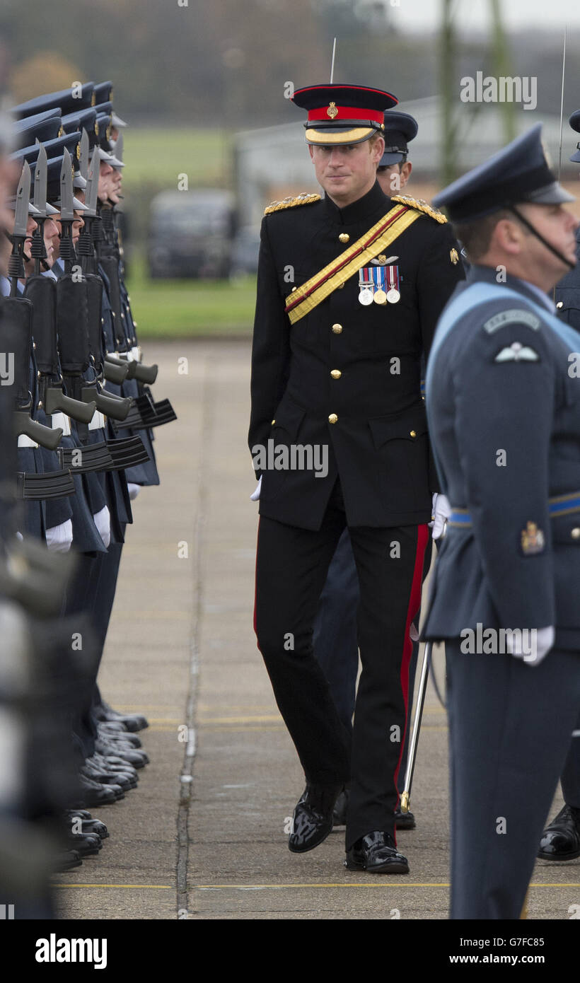 Prince Harry, Honorary Air Commandant, inspects 26 Squadron RAF ...