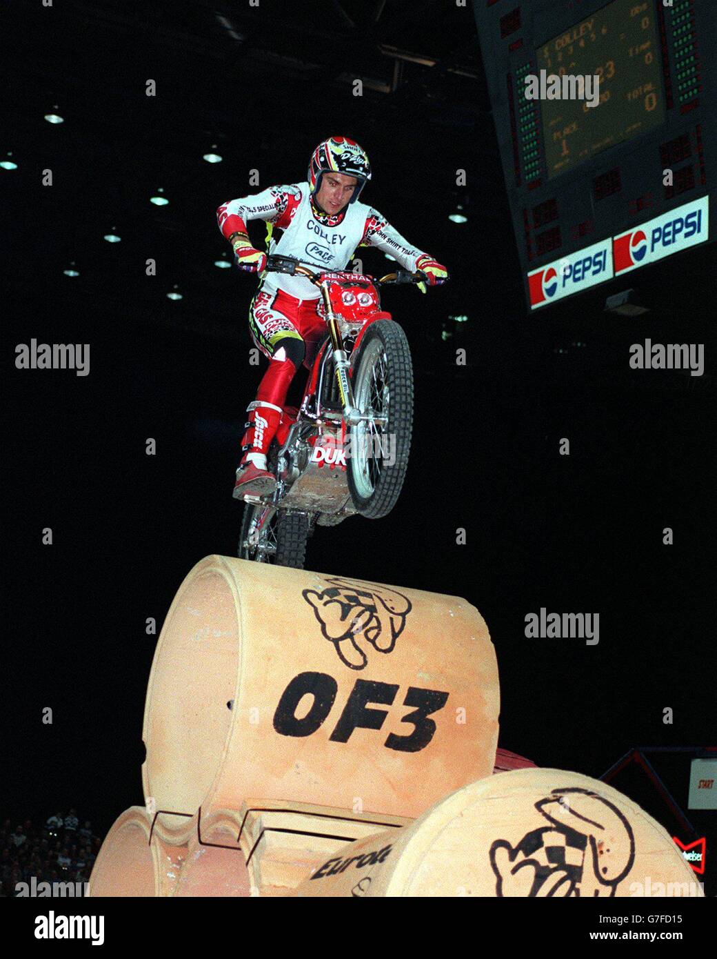 World Championship indoor arena trial Bike,Sheffield.. Steve Colley ...