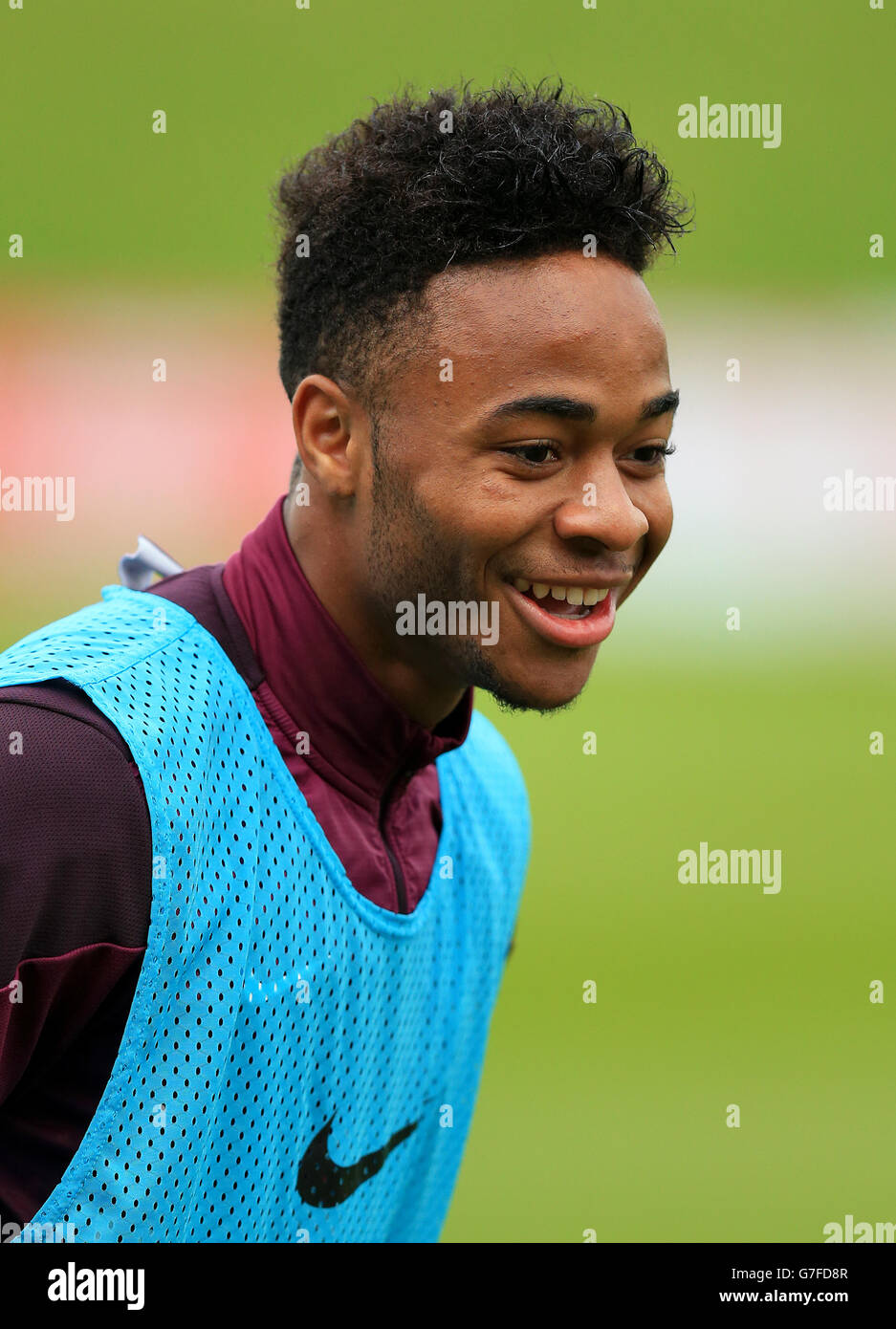 England's Raheem Sterling during a training session at St. George's ...