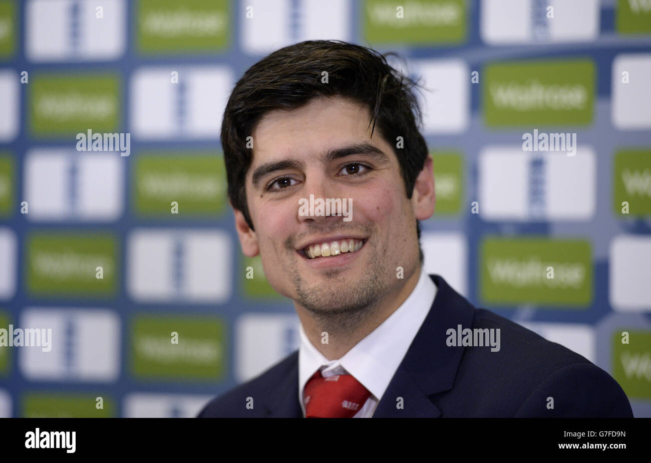 England captain Alastair Cook during a press conference at Lord's ...