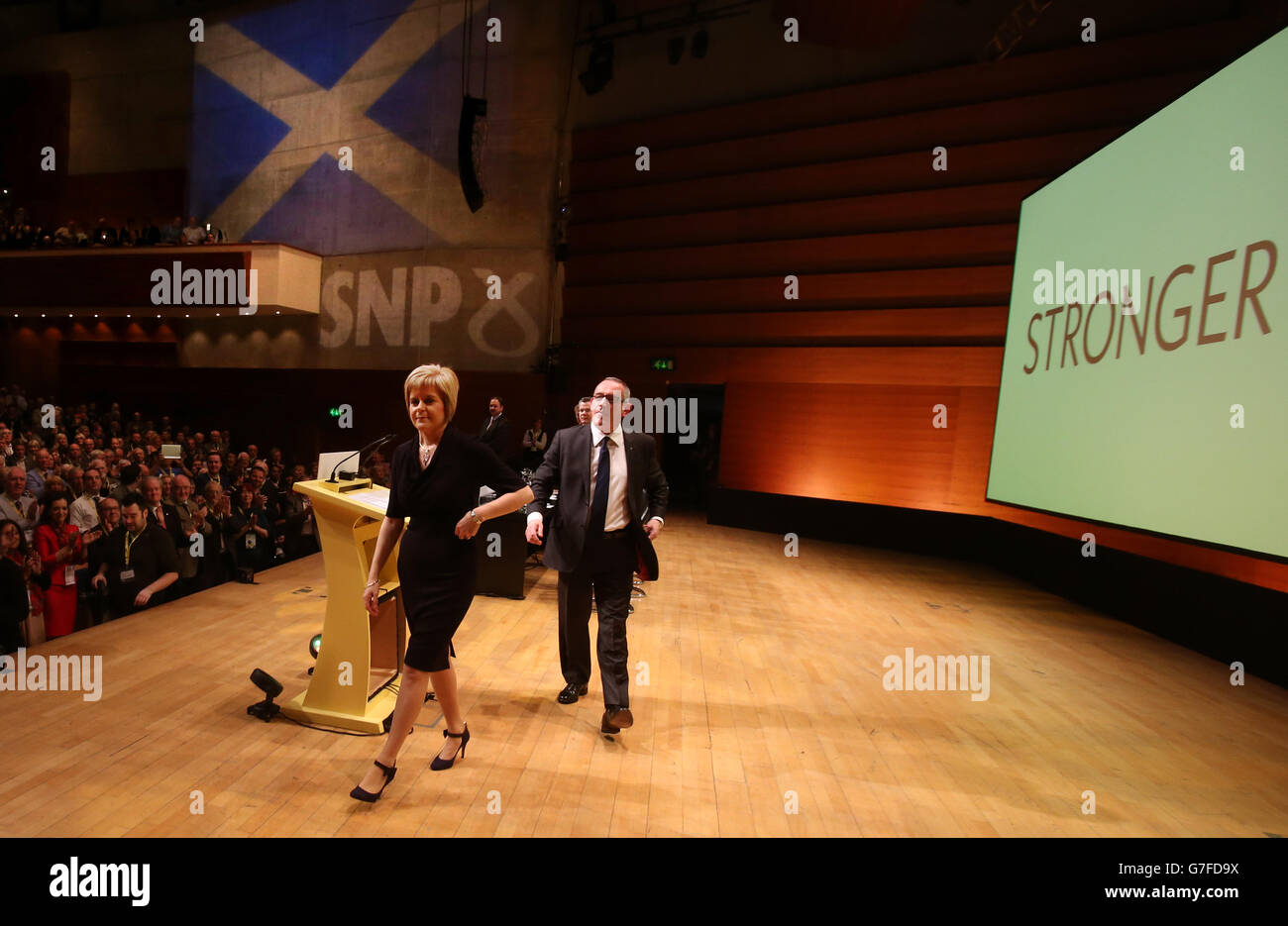 New Scottish National Party (SNP) leader Nicola Sturgeon and new deputy leader Stuart Hosie ...