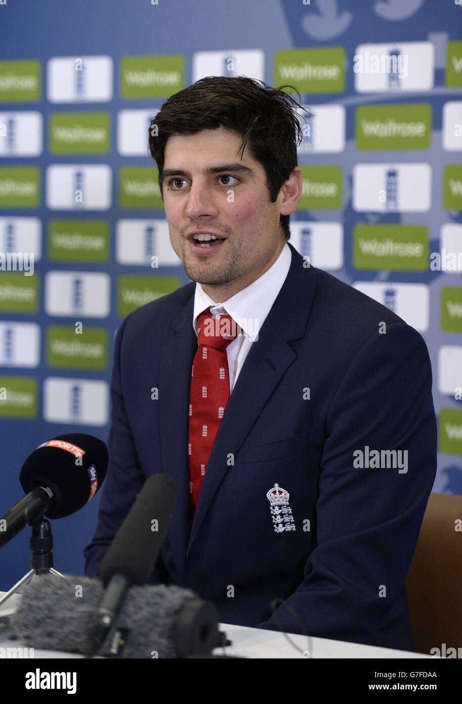 England captain Alastair Cook during a press conference at Lord's ...