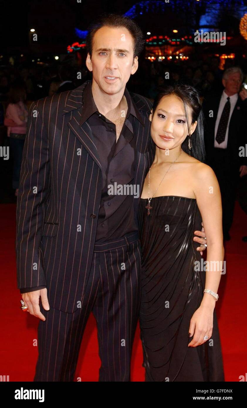 Actor Nicolas Cage with his wife Alice arrive for the premiere of his ...