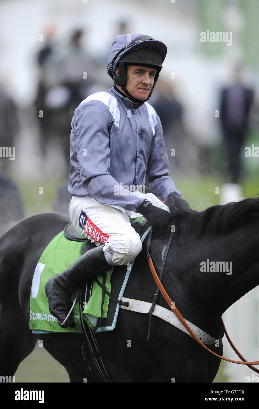 Jockey Barry Geraghty looks dejected after coming second in the ...