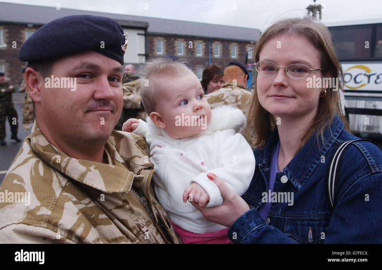 Robert Burrows re-united with family Stock Photo - Alamy