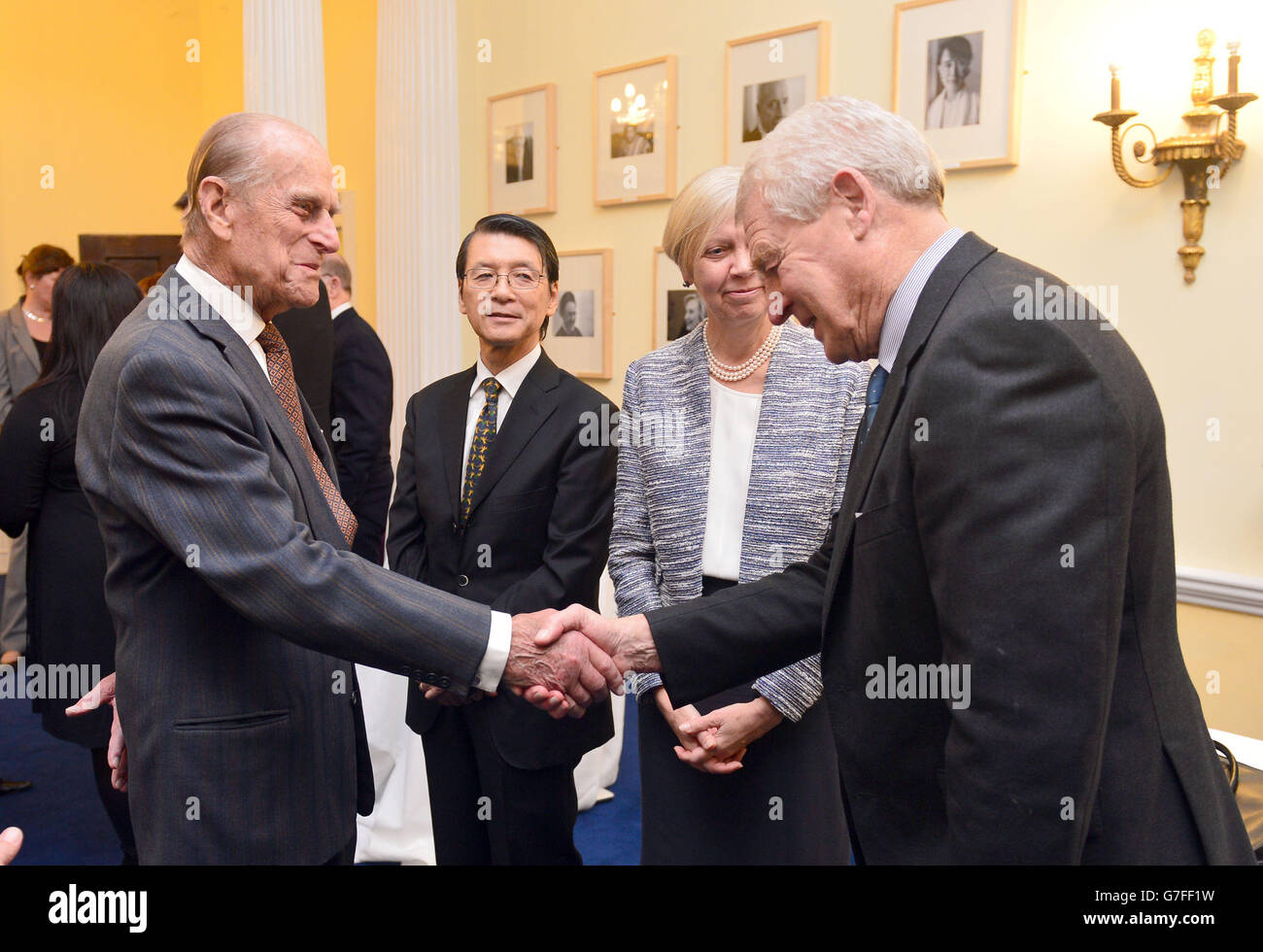 The Duke of Edinburgh meets Lord Ashdown during a visit with the Queen ...