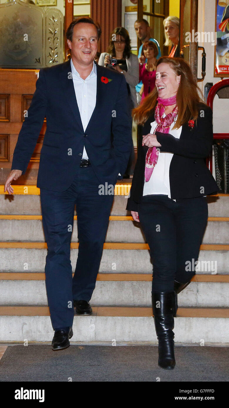Prime Minister David Cameron with Kelly Tolhurst, the Conservative ...