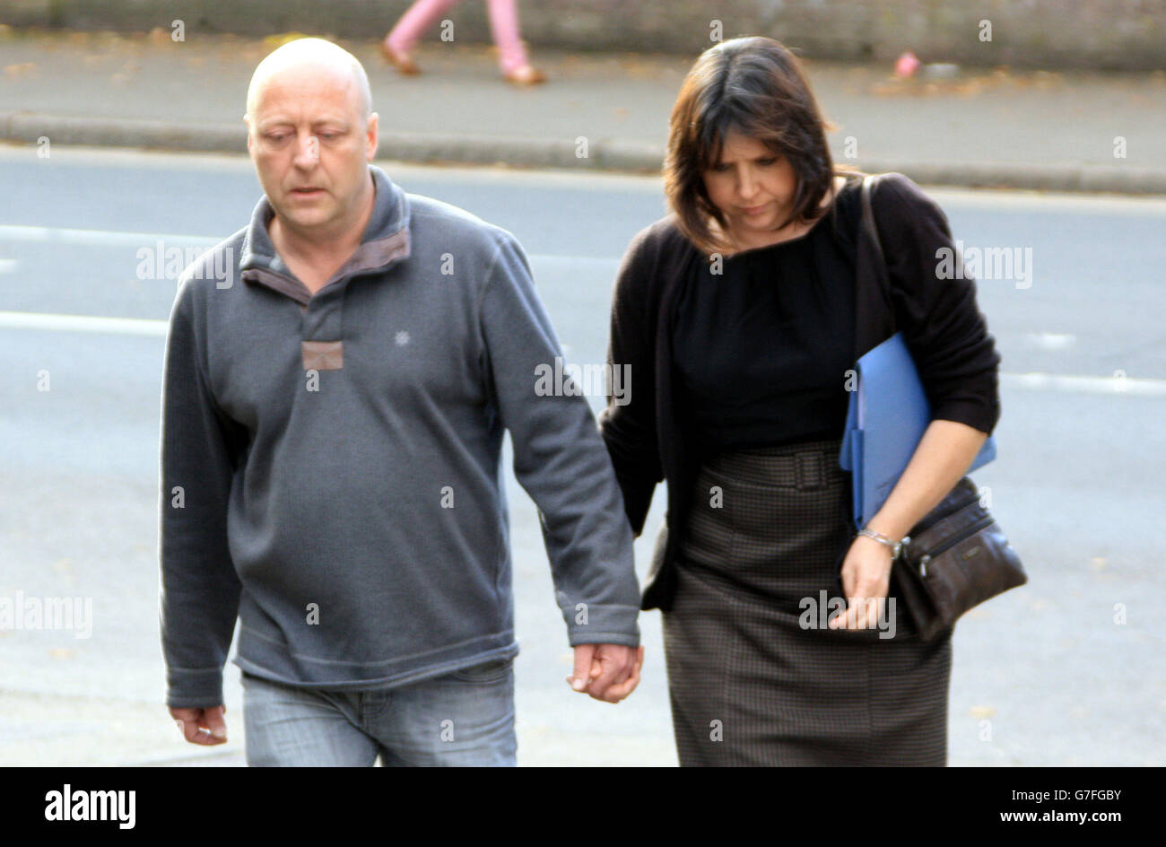 Sarah Eke (right) arrives at Exeter Magistrates' Court, where she is ...