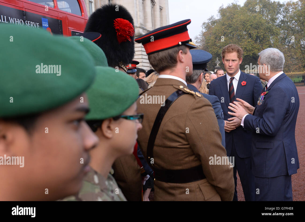 Prince Harry meets supporters of the Royal British Legion's London ...