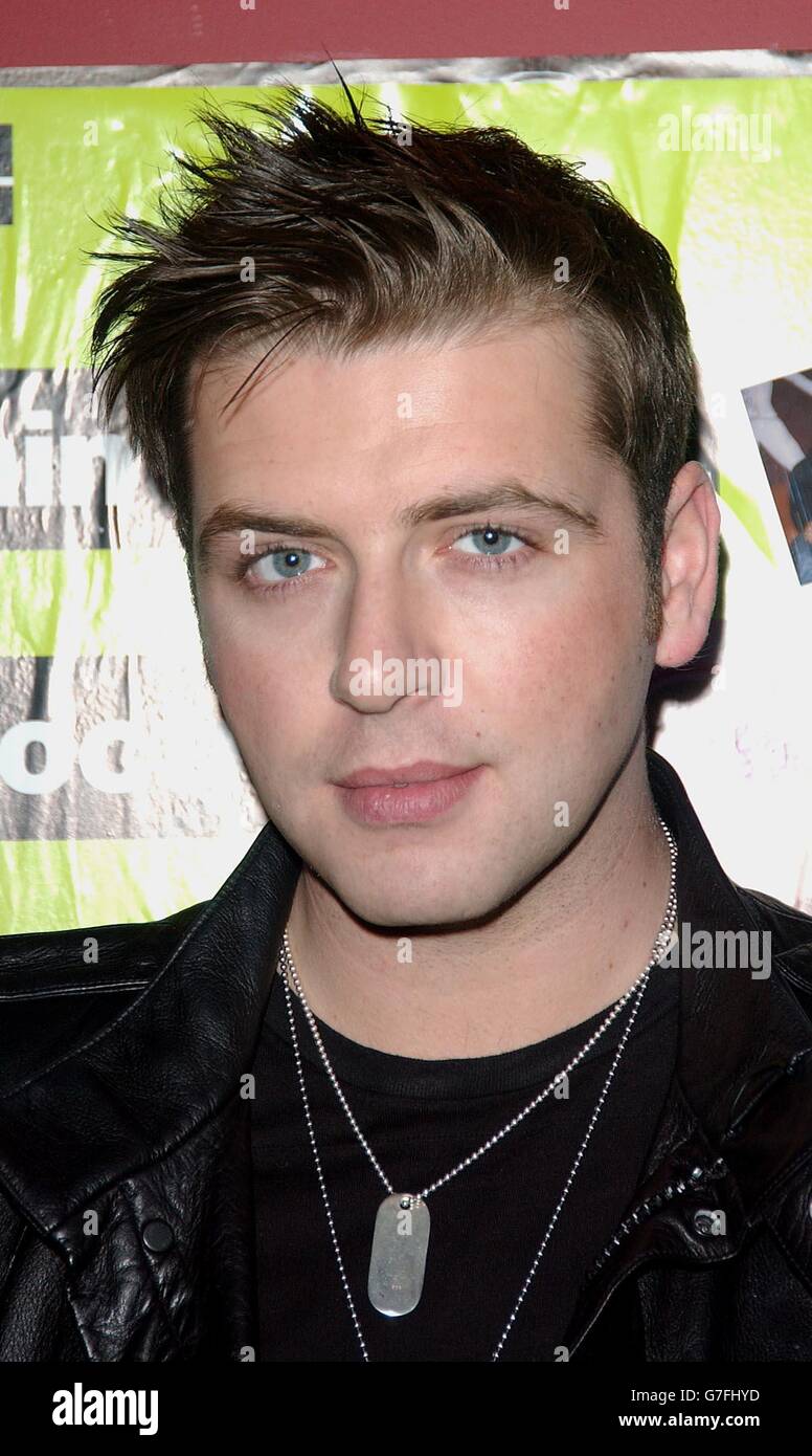 Mark Feehily from pop group Westlife during her guest appearance on MTV ...