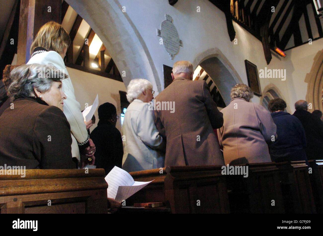 Parishoners attend a special service of remembrance held at St Mary's ...