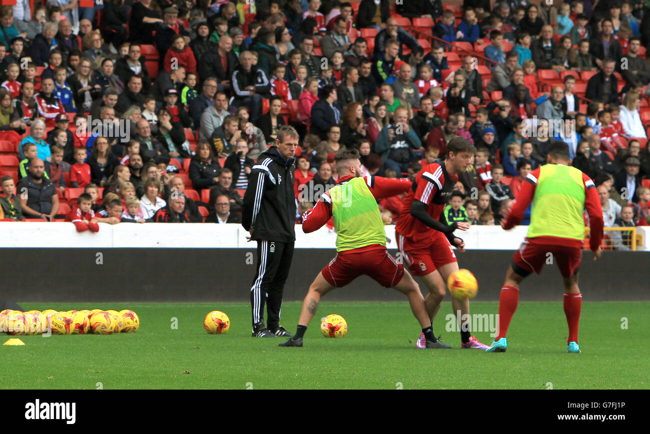 Nottingham forest players training at the city ground hi-res stock ...