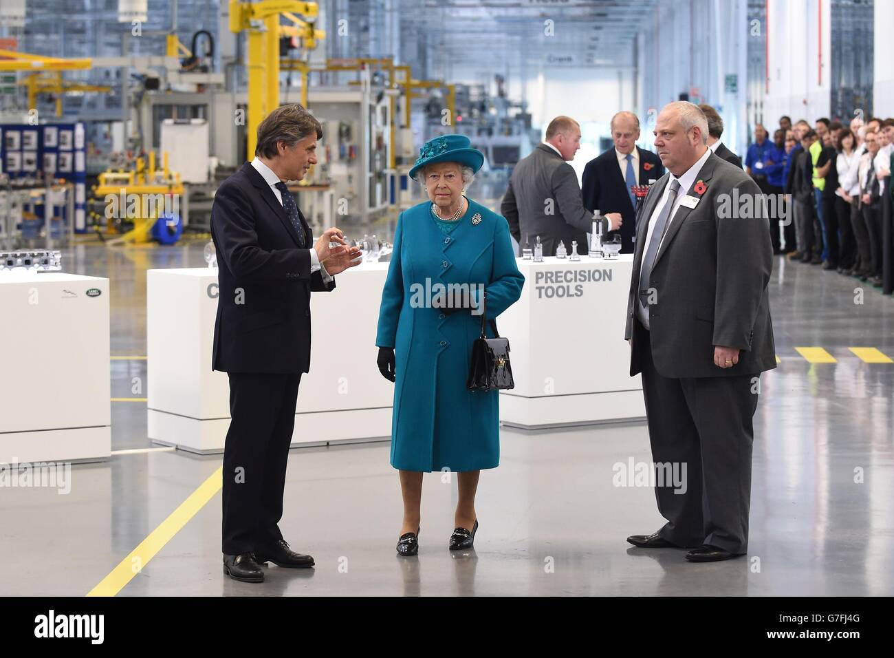Queen Elizabeth II and The Duke of Edinburgh are given a tour of the ...