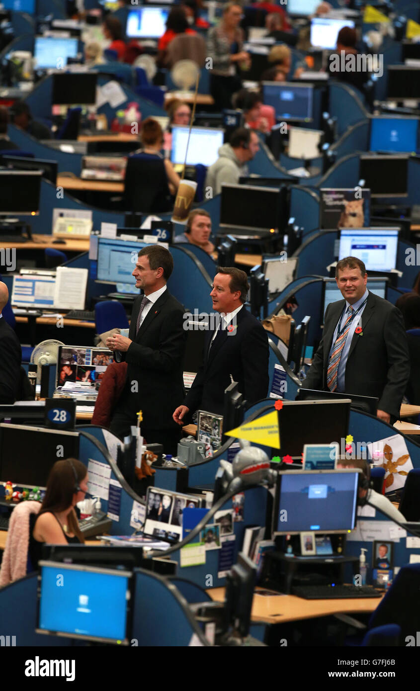 Prime Minister David Cameron holds a PM Direct event with staff at the ...