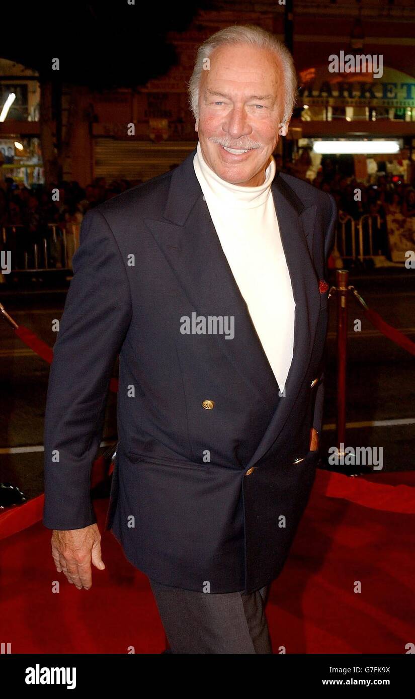 Christopher Plummer - Alexander Premiere Stock Photo - Alamy