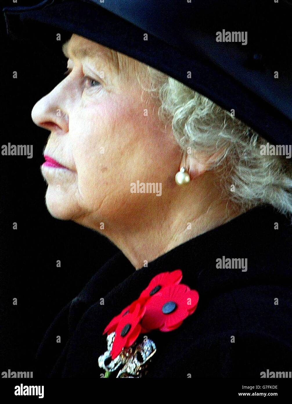 Queen Elizabeth Remembrance Sunday Stock Photo - Alamy
