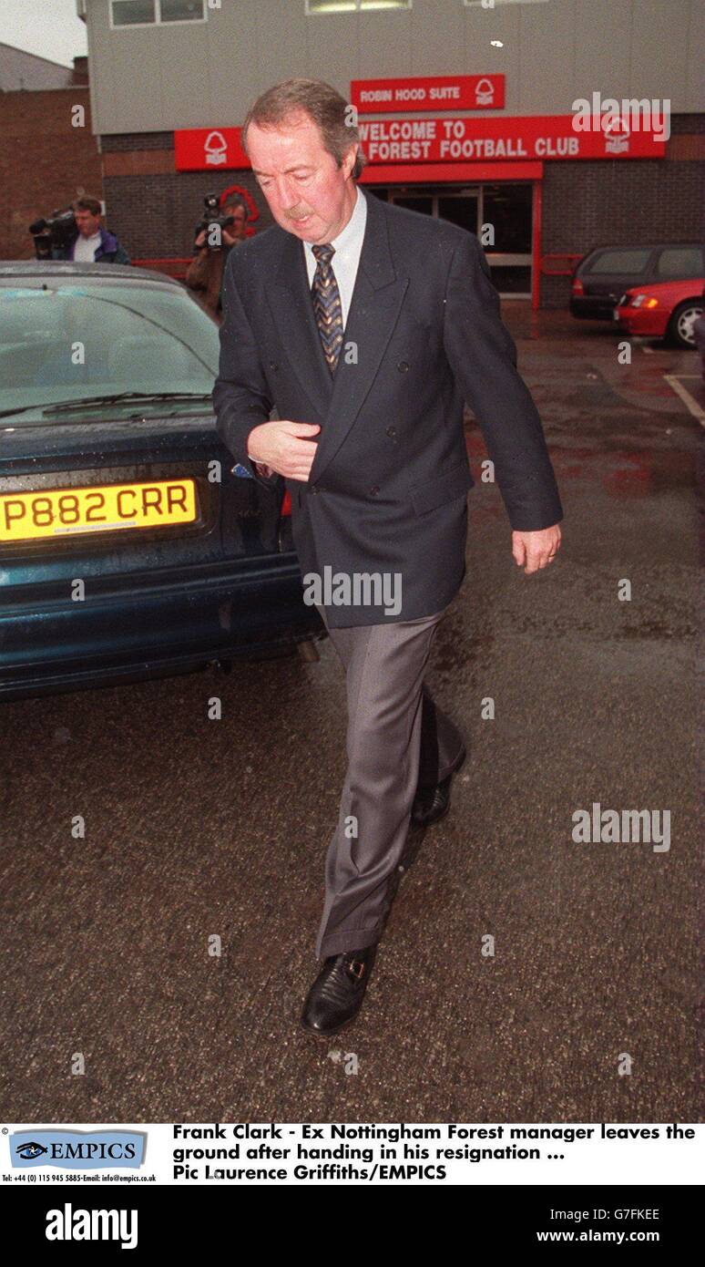 Frank Clark - Ex Nottingham Forest manager leaves the ground after ...