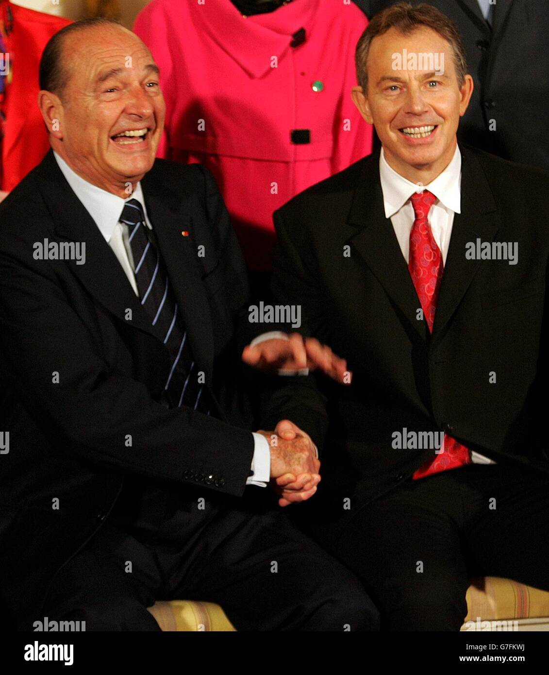 Jacque Chirac and Tony Blair Stock Photo - Alamy