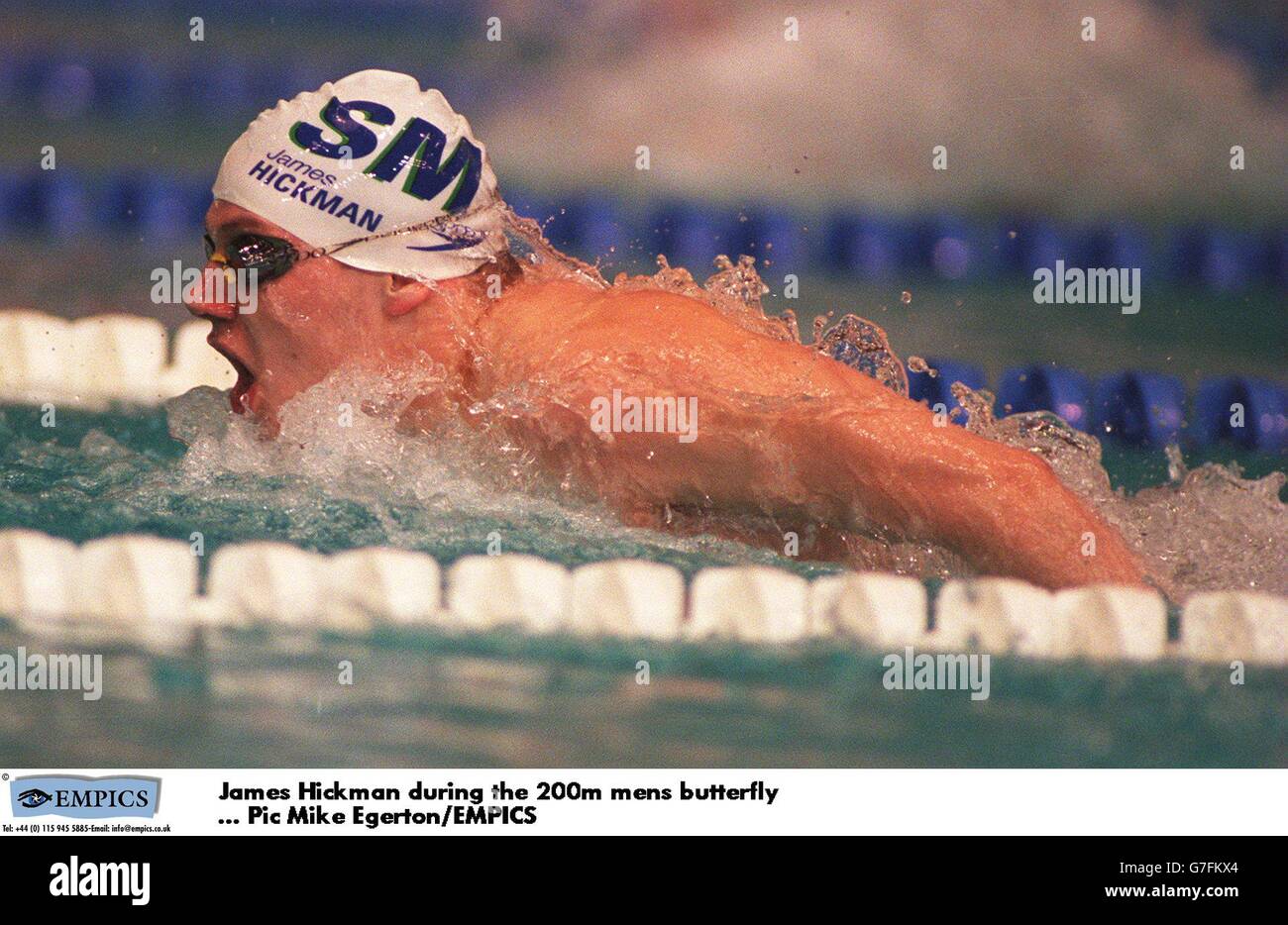 James hickman during the 200m mens butterfly hi-res stock photography ...