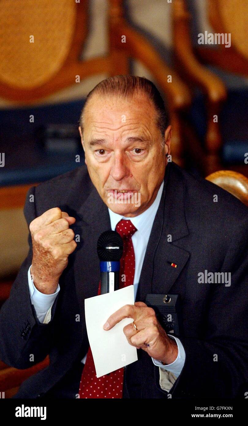 Jacques chirac at rhodes house hi-res stock photography and images - Alamy
