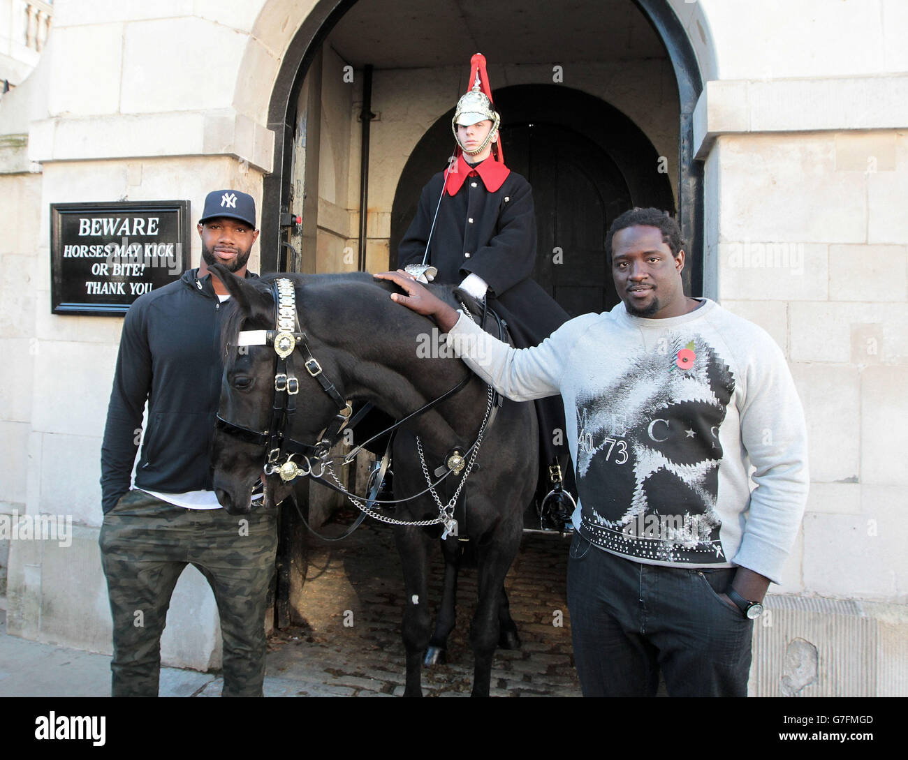 Jacksonville Jaguars players Marcedes Lewis (left) and Sen'Derrick ...