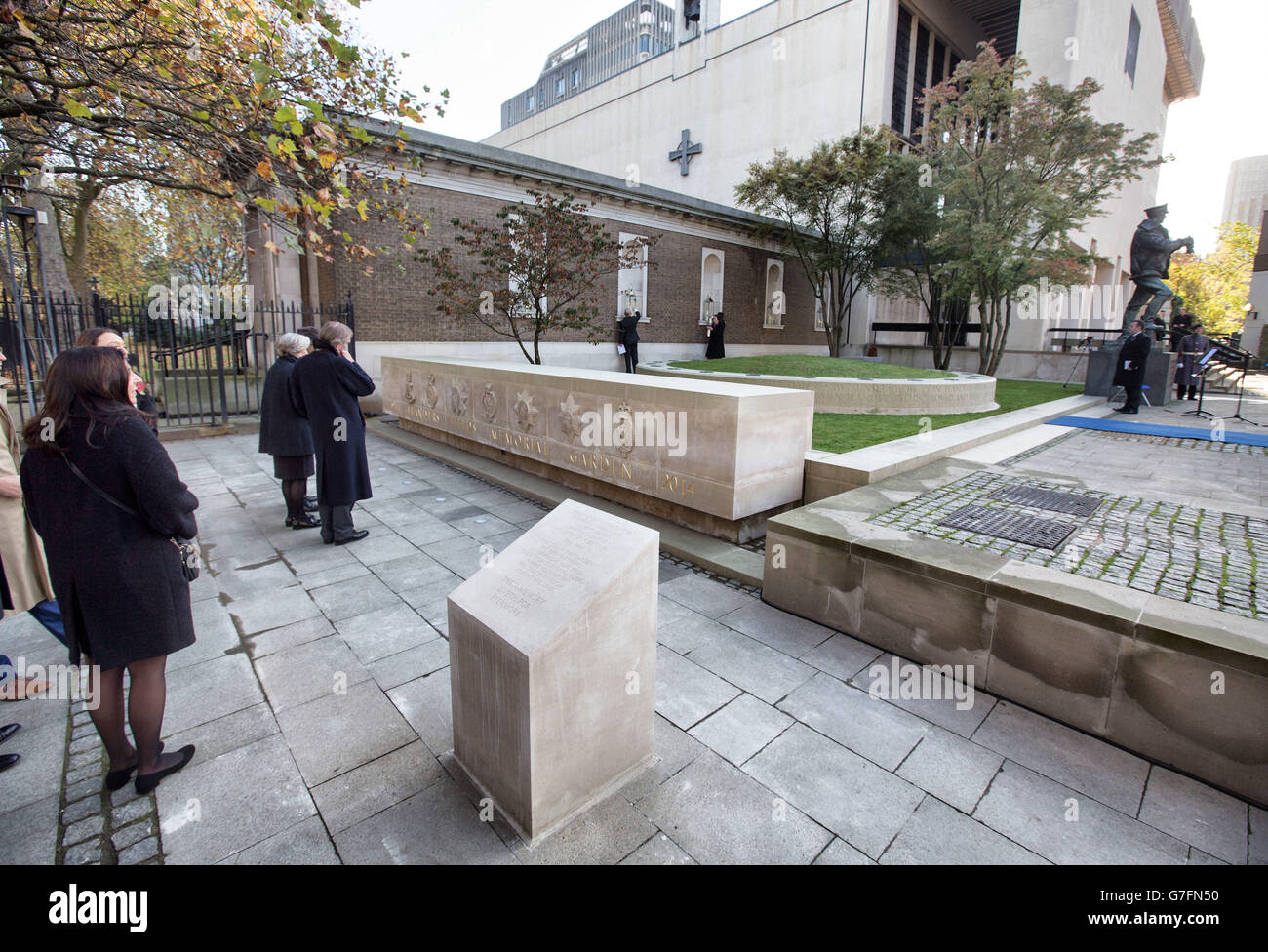 A general view of the Wellington Barracks, London.. A general view of ...