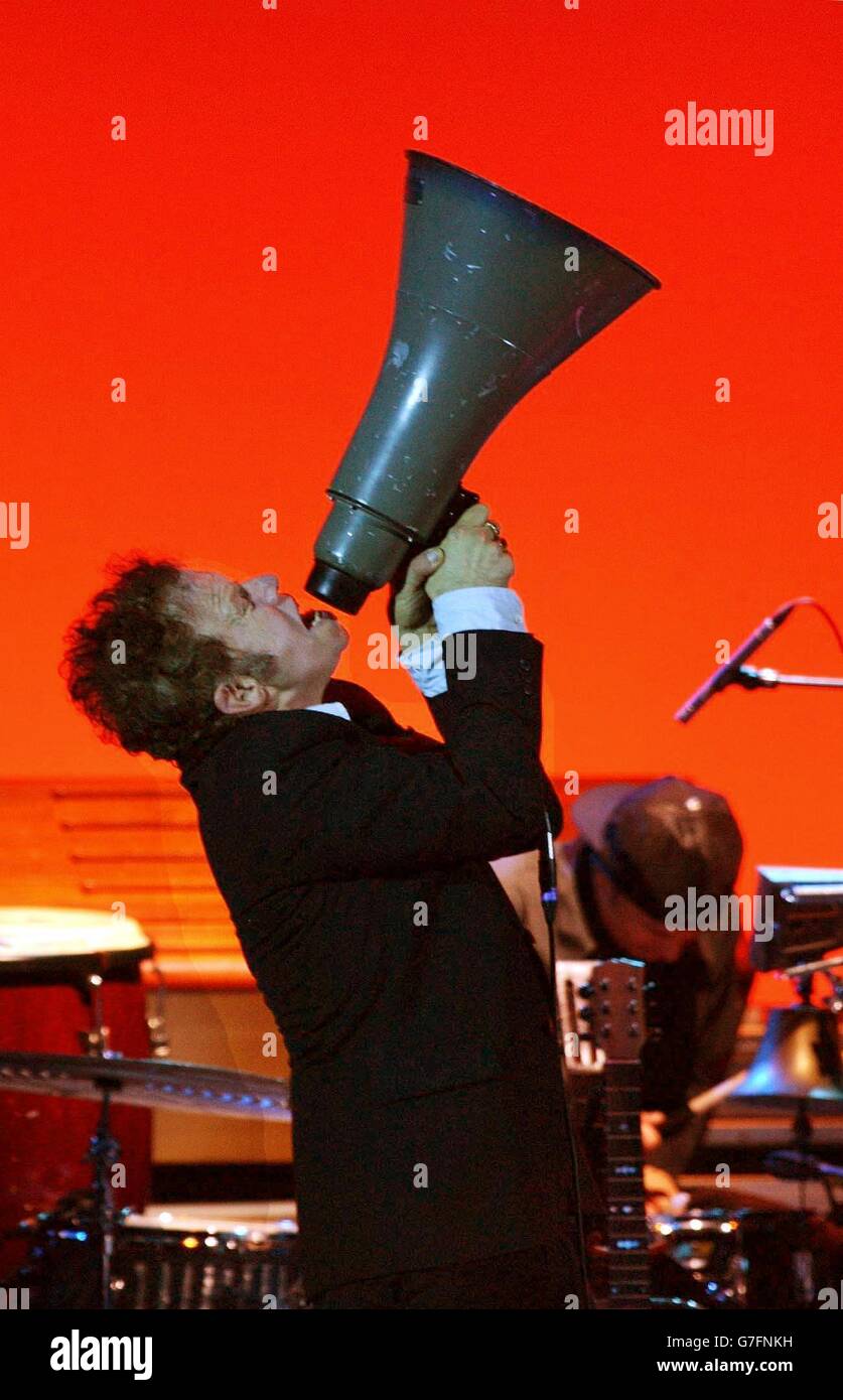 US singer-songwriter Tom Waits performs live on stage at the Carling ...