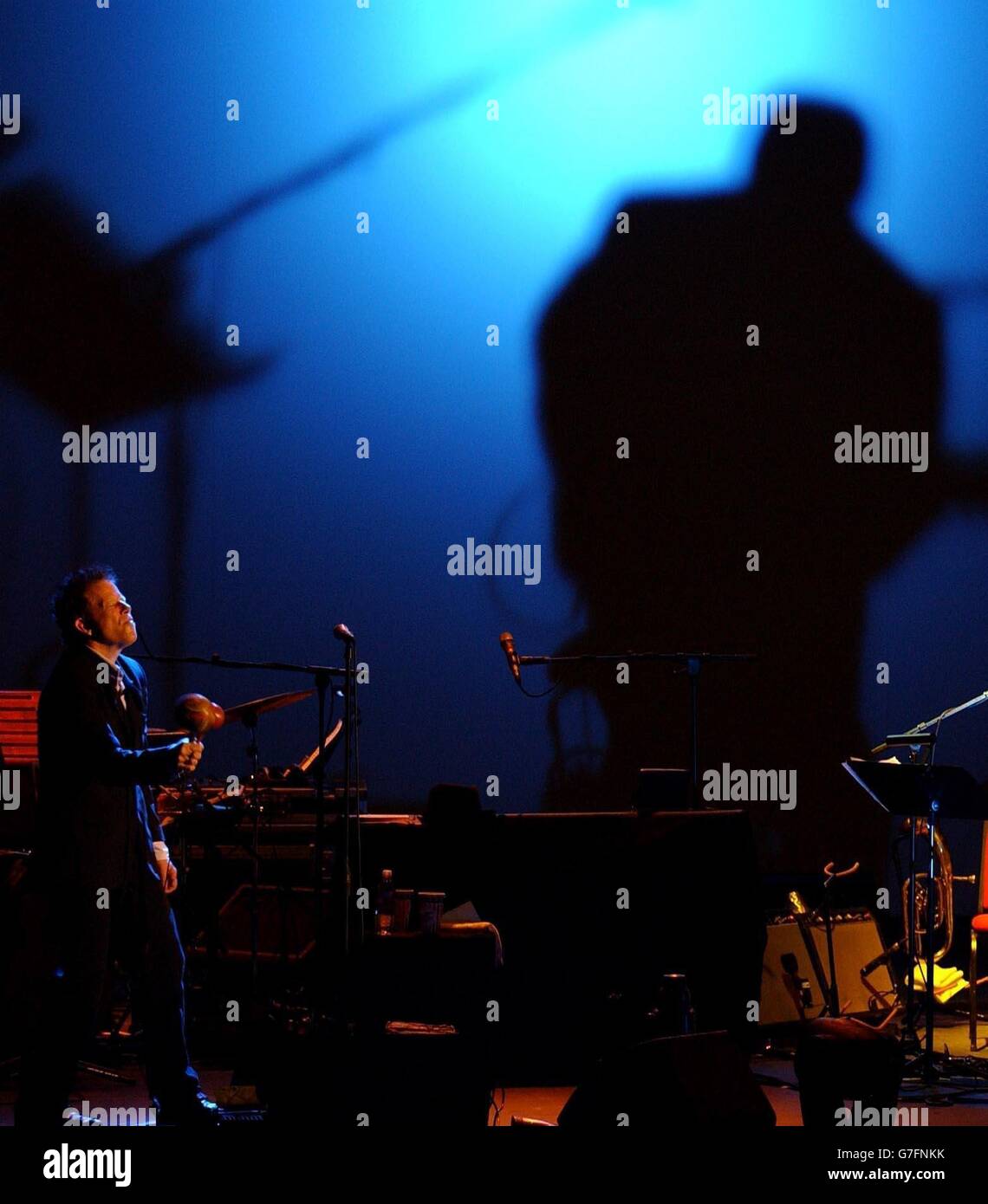 US singer-songwriter Tom Waits performs live on stage at the Carling ...