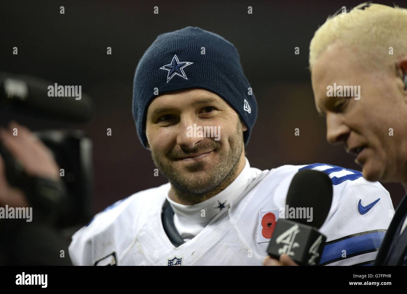Dallas Cowboys' Quarterback Tony Romo after the NFL International match ...