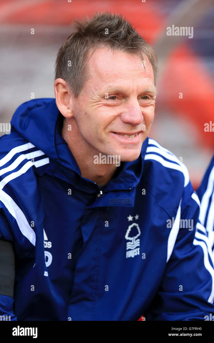 Nottingham Forest manager Stuart Pearce is all smiles prior to the game ...