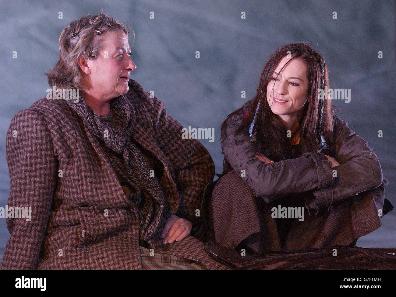 Holly Hunter (right) and Sorcha Cusack during a photocall for Marina ...