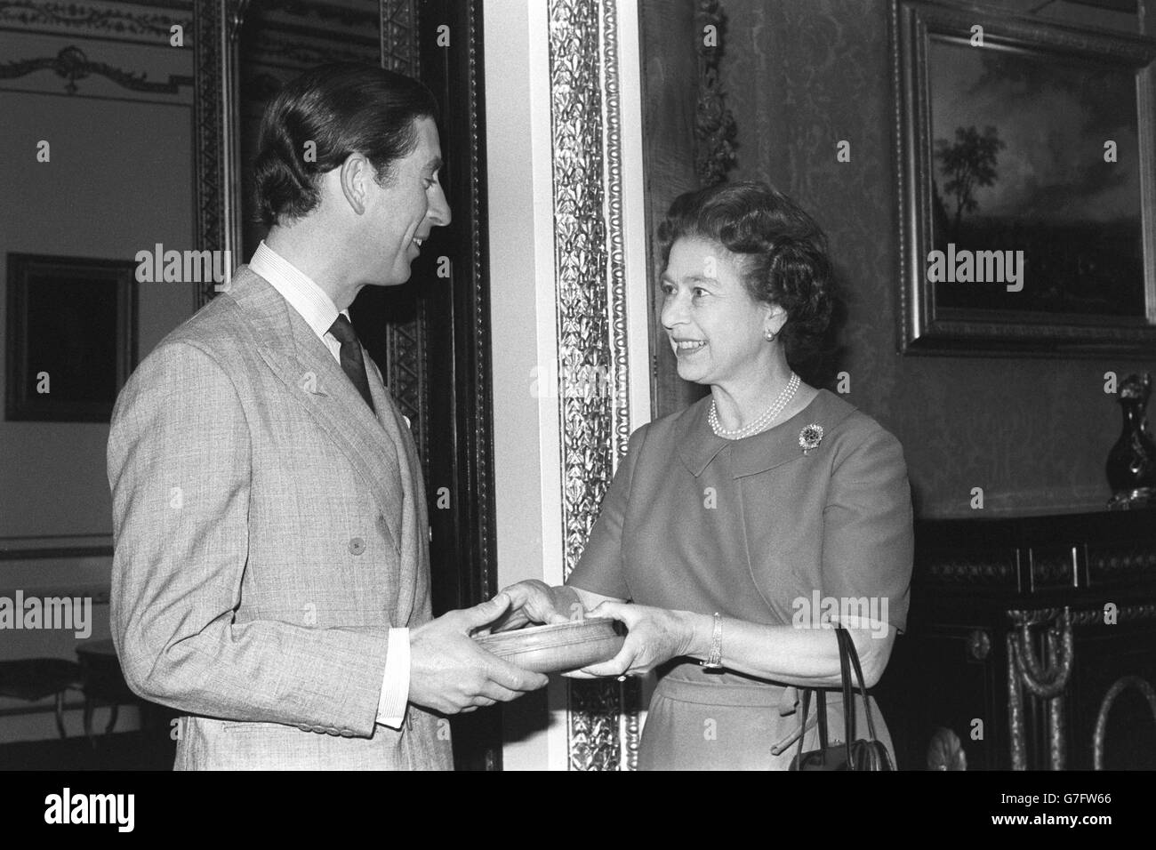Royalty - Prince Charles and Queen Elizabeth II - Buckingham Palace ...